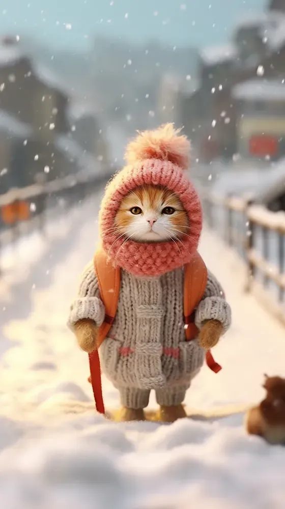 Cute Cozy Dressed Animals In Winters Midjourney Prompt | PromptBase