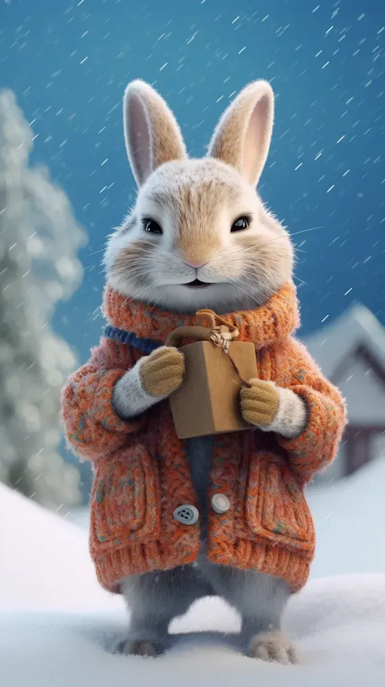 Cute Cozy Dressed Animals In Winters Midjourney Prompt | PromptBase