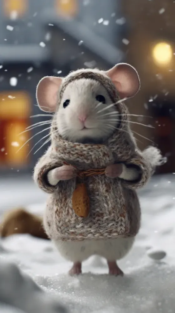 Cute Cozy Dressed Animals In Winters Midjourney Prompt | PromptBase