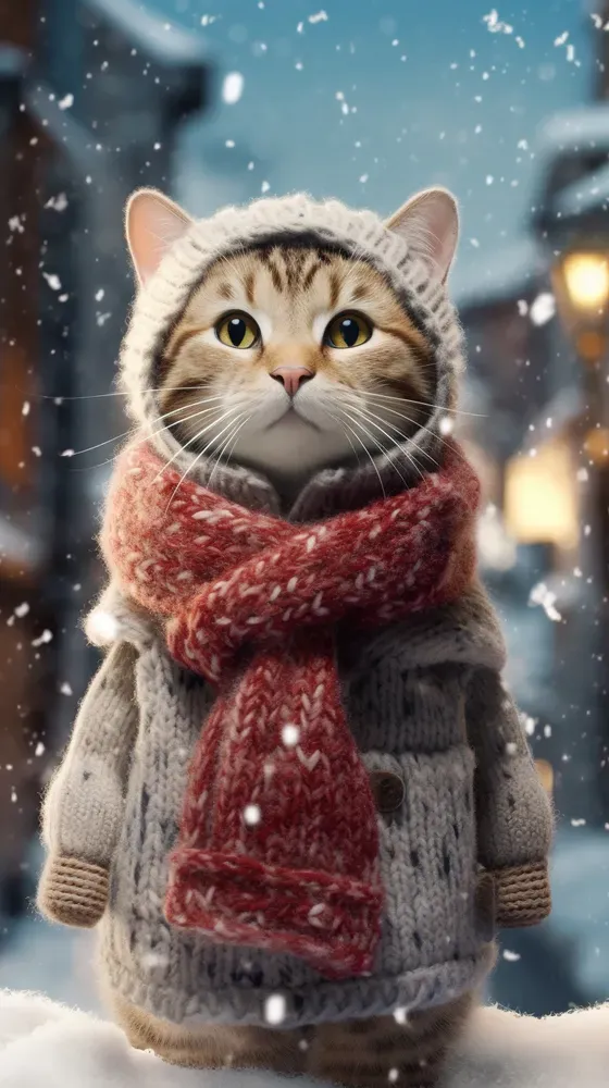 Cute Cozy Dressed Animals In Winters Midjourney Prompt | PromptBase