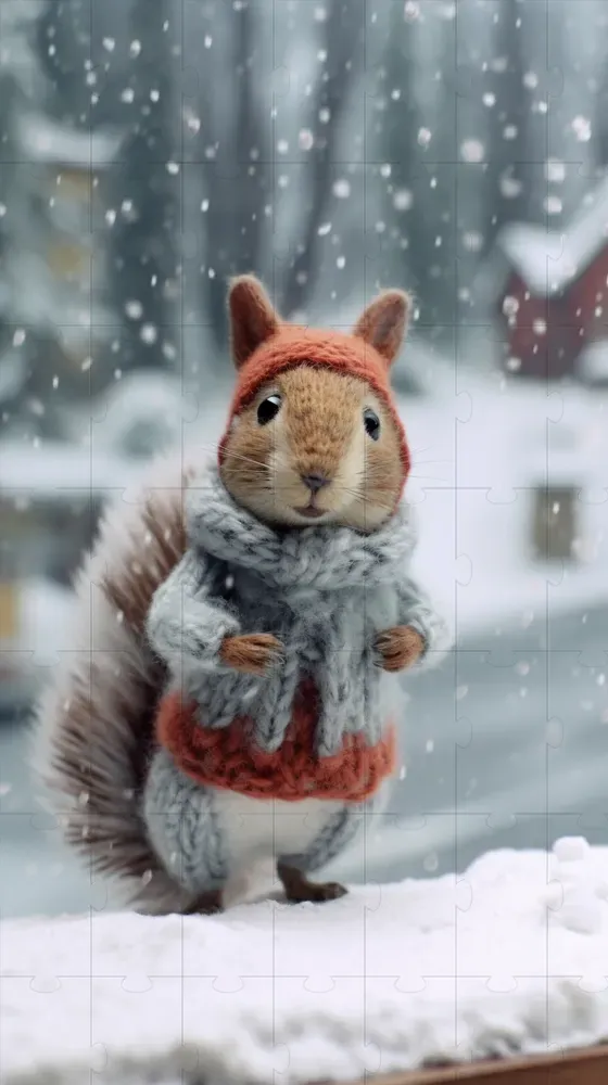 Cute Cozy Dressed Animals In Winters Midjourney Prompt | PromptBase