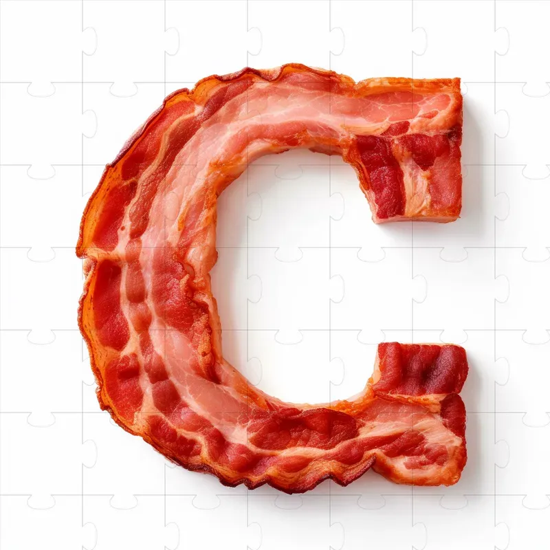 Bacon Alphabets Bacon Letters And Numbers Midjourney Prompt | PromptBase