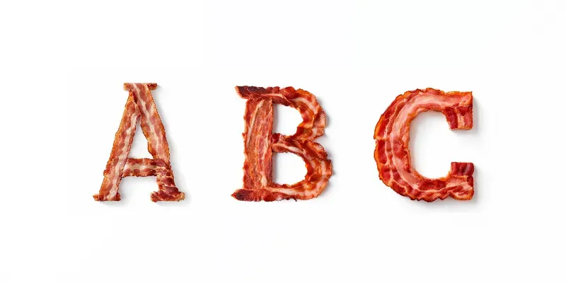 Bacon Alphabets Bacon Letters And Numbers Midjourney Prompt | PromptBase