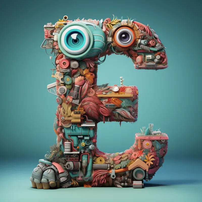 Tiny Monsters 3D Alphabet Letters Midjourney Prompt | PromptBase