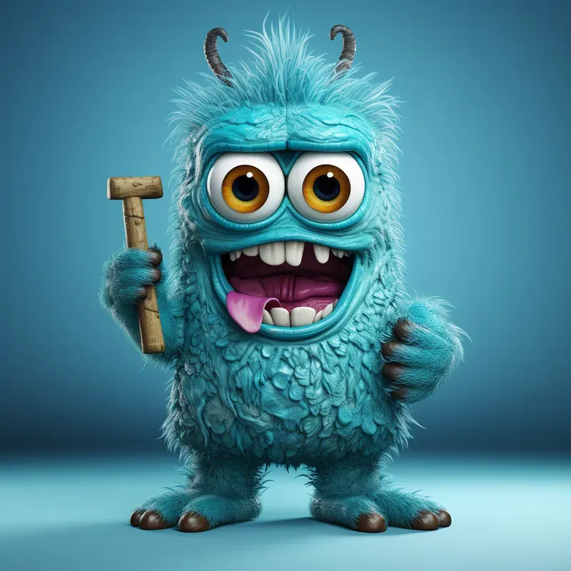 Tiny Monsters 3D Alphabet Letters Midjourney Prompt | PromptBase