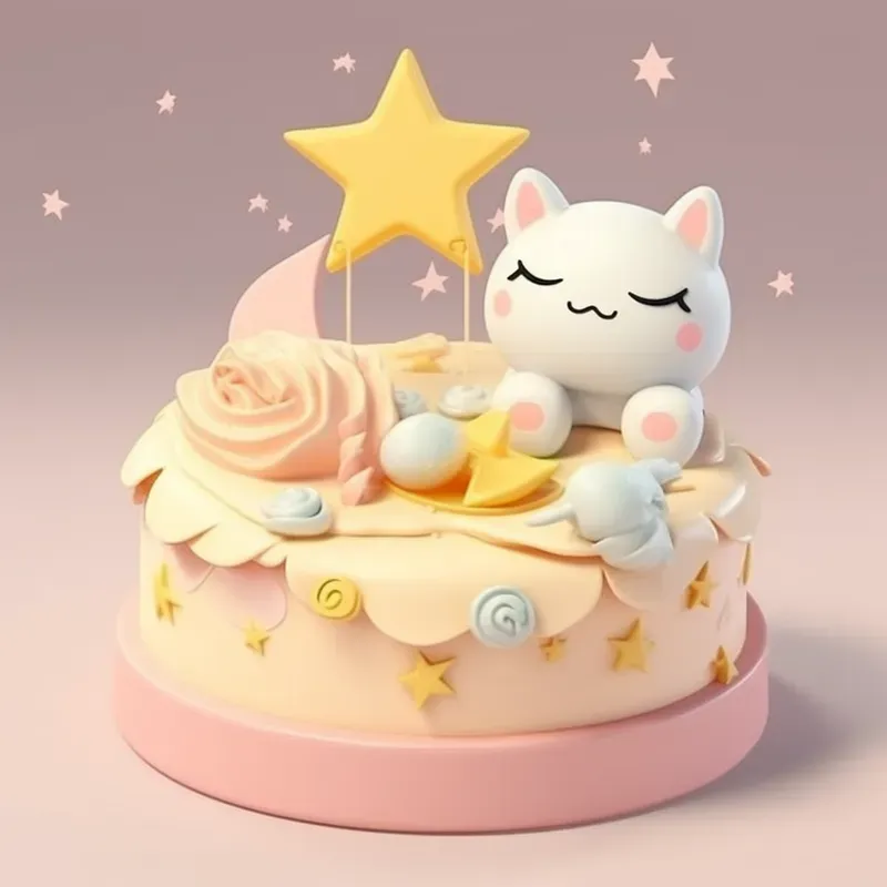 Cute Simple 3D Clay Sweet Cakes Midjourney Prompt | PromptBase