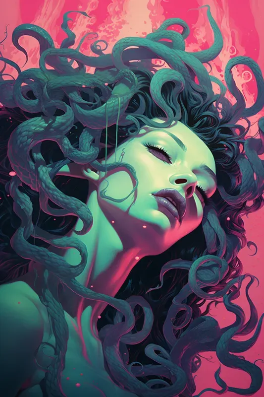 Risograph Surrealism Horror Creatures Midjourney Prompt | PromptBase