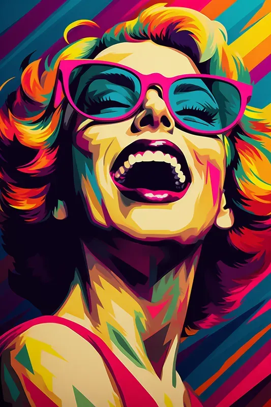 Retro Pop Art Shocking Faces Midjourney Prompt | PromptBase