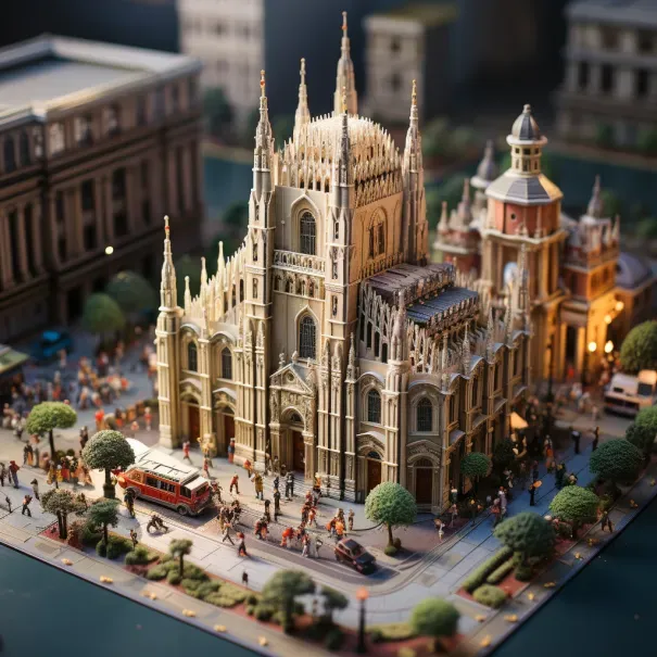World Beautiful Landmarks In Miniatures Midjourney Prompt | PromptBase