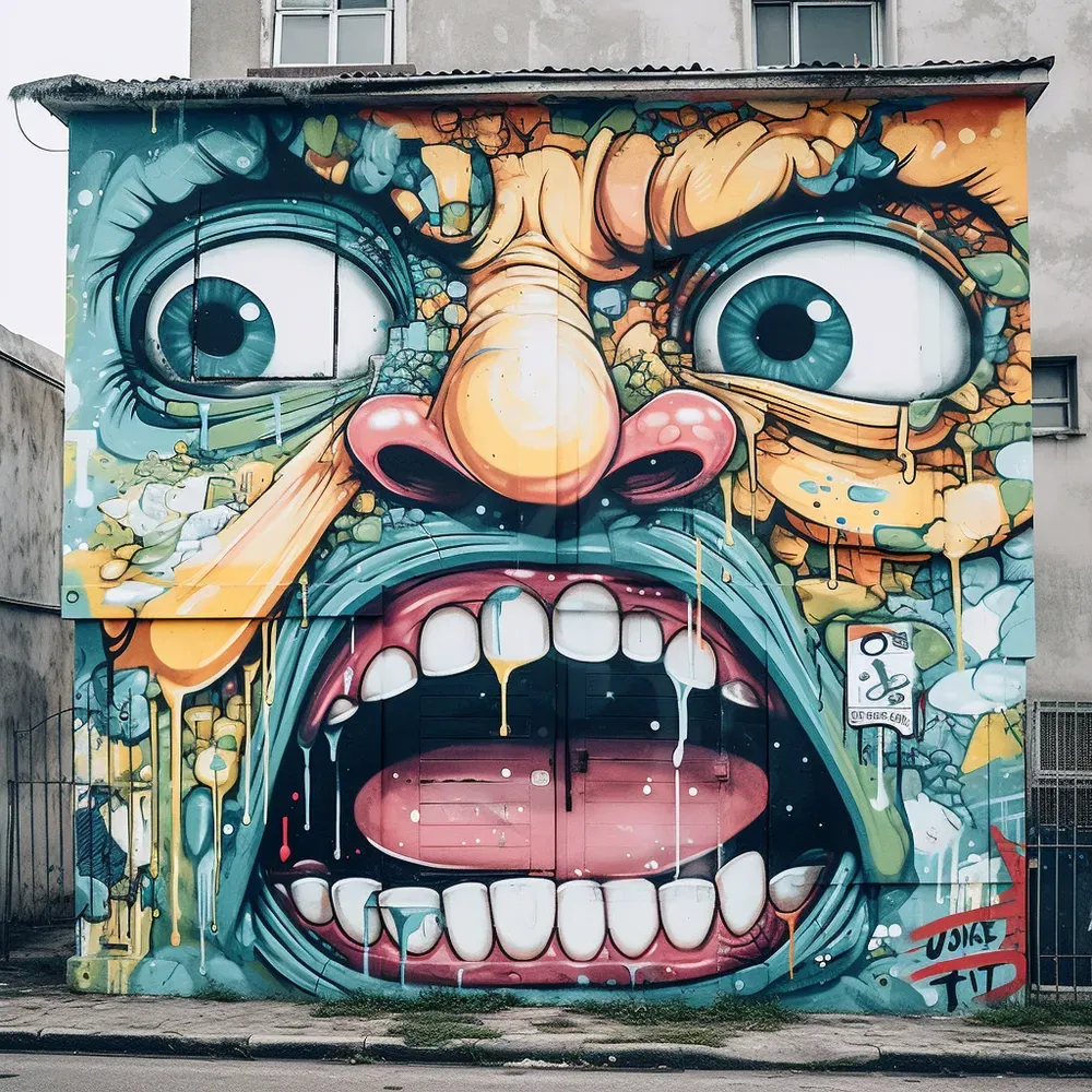 Street Art Of Human Emotions Midjourney Prompt | PromptBase
