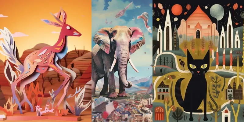 Dadaist Animal Artworks Midjourney Prompt | PromptBase