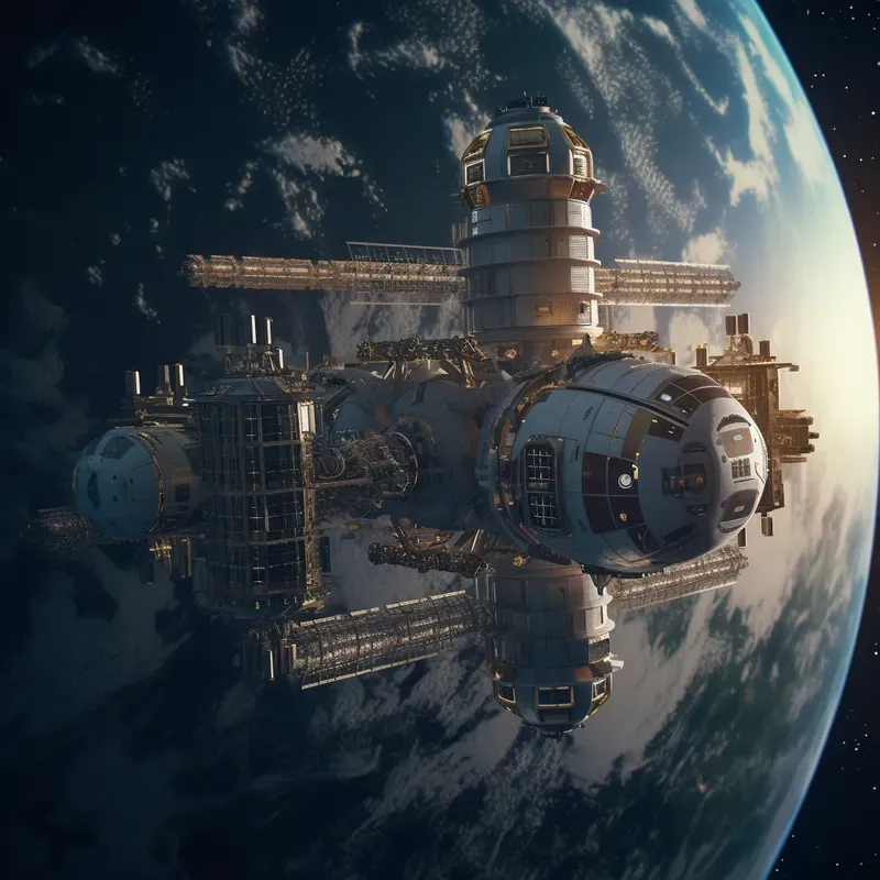 Space Stations Midjourney Prompt | PromptBase