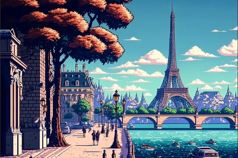 Places In Pixel Art Midjourney Prompt | PromptBase