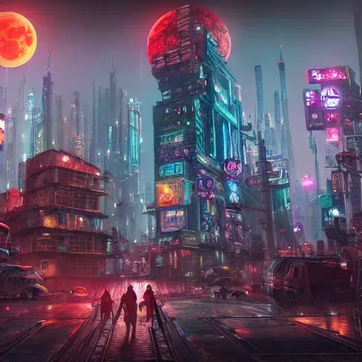 Dark Cyberpunk Backgrounds Gritty Utopias Stable Diffusion Prompt | PromptBase