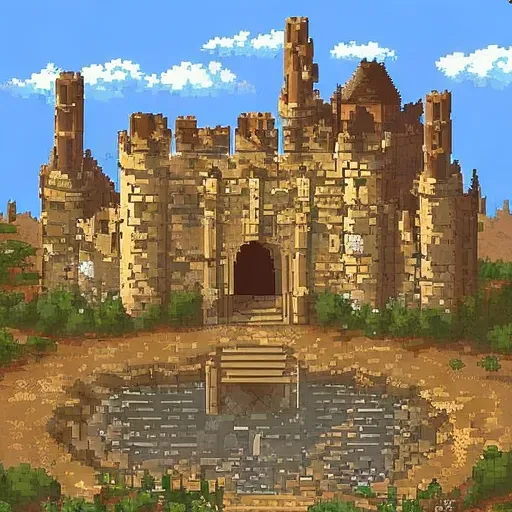 Pixel Art Locations Buildings On Biomes Stable Diffusion Prompt ...