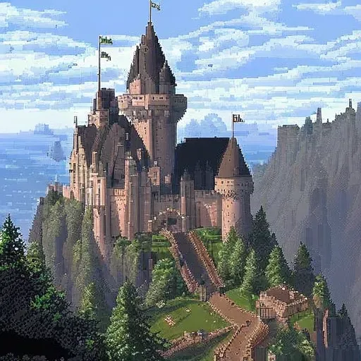 Pixel Art Locations Buildings On Biomes Stable Diffusion Prompt ...