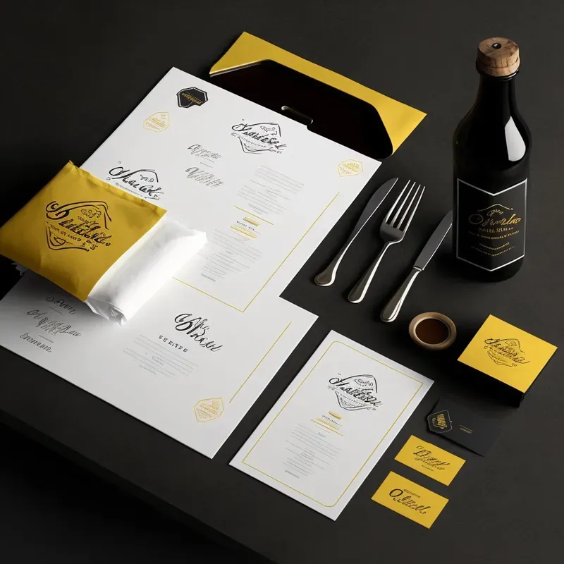 Brand Identity Branding Design Mockups Midjourney Prompt | PromptBase