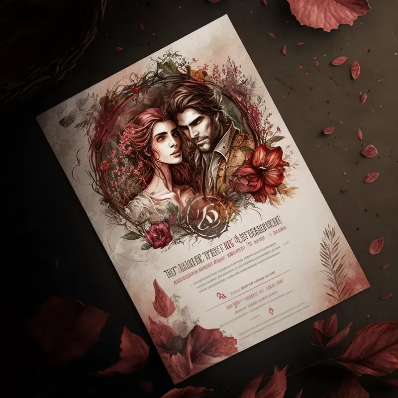 Wedding Invitations Highly Detailed Midjourney Prompt | PromptBase