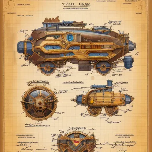 Game Assets Blueprints And Concept Art Stable Diffusion Prompt | PromptBase