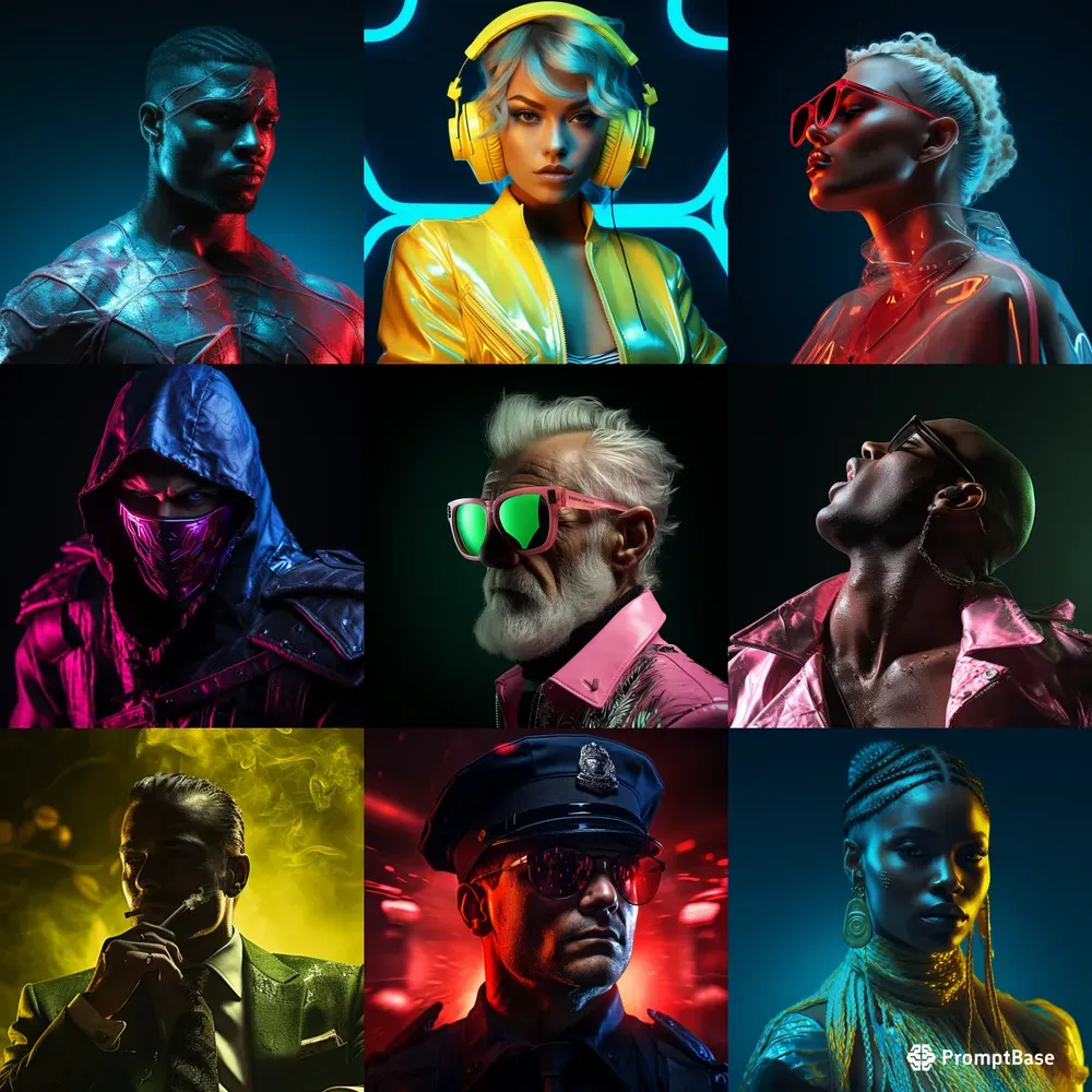 Lighting Character Photography Midjourney Prompt | PromptBase