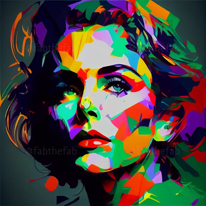 Female Icons 50s In Color Explosions Midjourney Prompt | PromptBase
