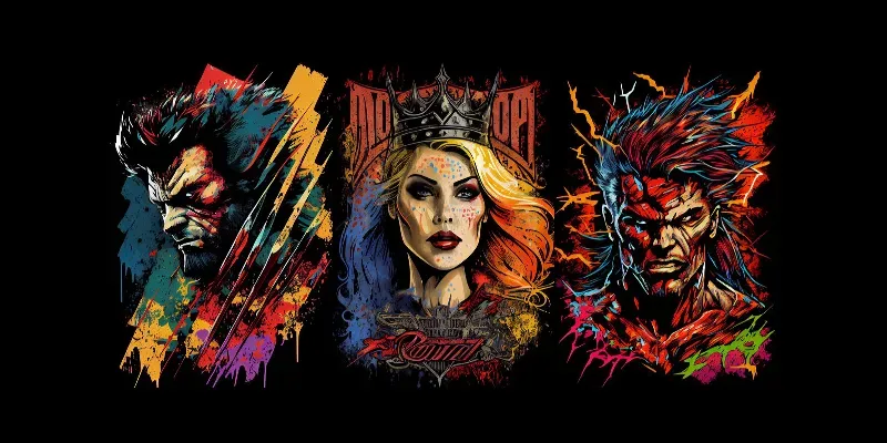 Vivid Character T-shirt Designs Midjourney Prompt | PromptBase