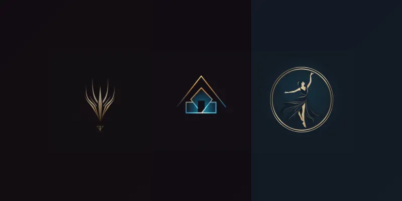 Modern Dark Emblem Logos Midjourney Prompt | PromptBase
