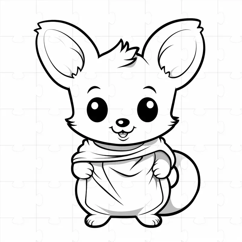 Chibi Animals Coloring Pages Midjourney Prompt | PromptBase