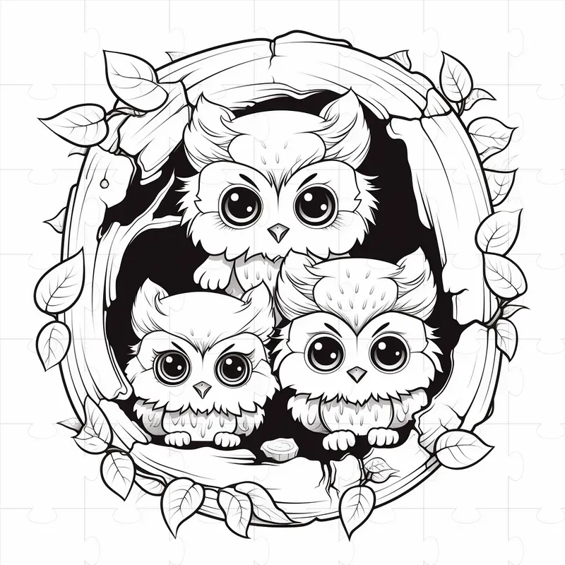 Chibi Animals Coloring Pages Midjourney Prompt | PromptBase
