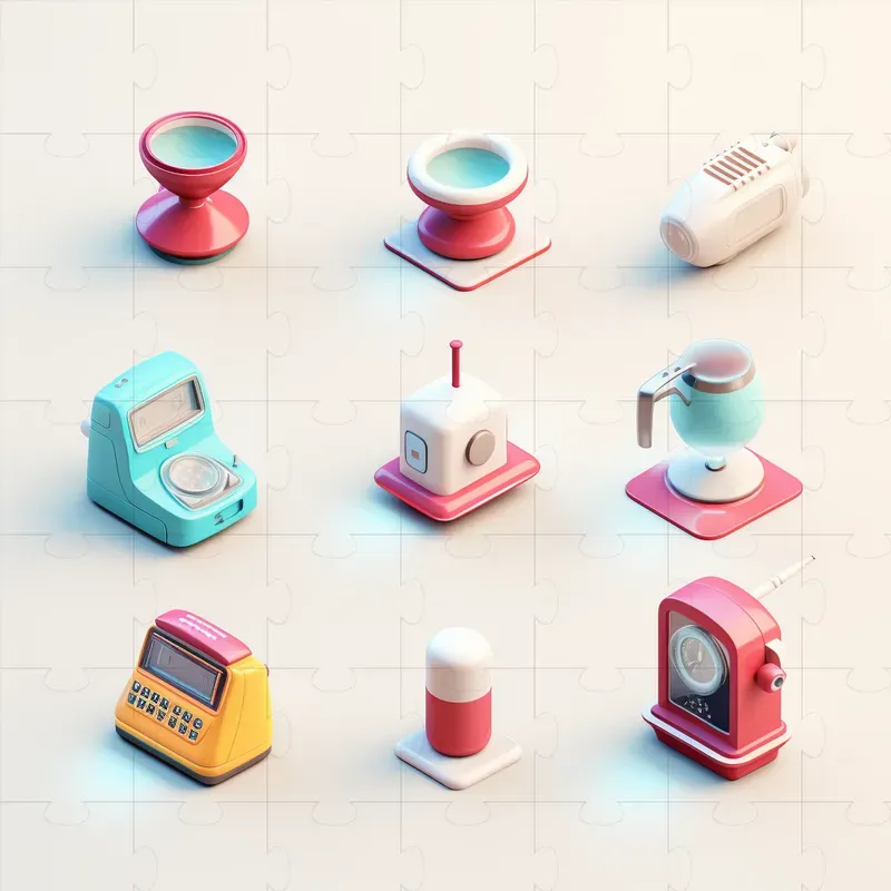 Isometric Icon Sets Midjourney Prompt | PromptBase