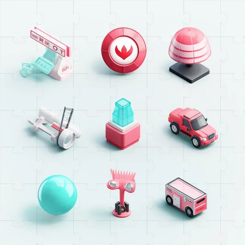 Isometric Icon Sets Midjourney Prompt | PromptBase