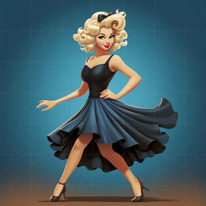 Beautiful Pinup Girls Illustrations Midjourney Prompt | PromptBase