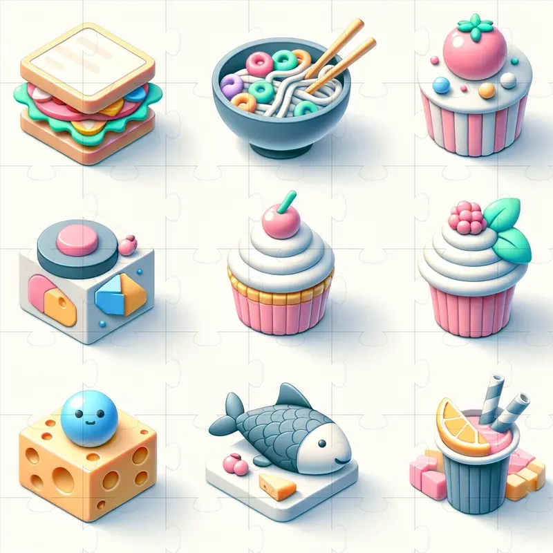 Playful Isometric Icons DALL·E Prompt | PromptBase