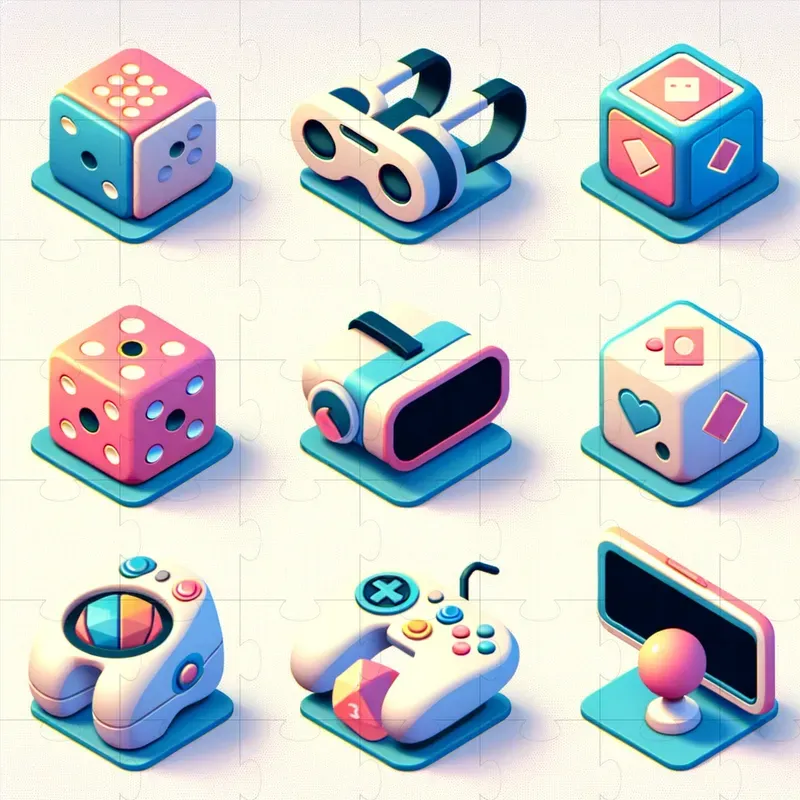 Playful Isometric Icons DALL·E Prompt | PromptBase