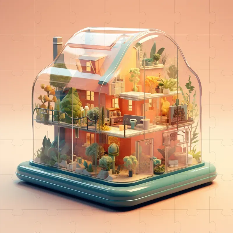 3D Game Art Homes Midjourney Prompt | PromptBase