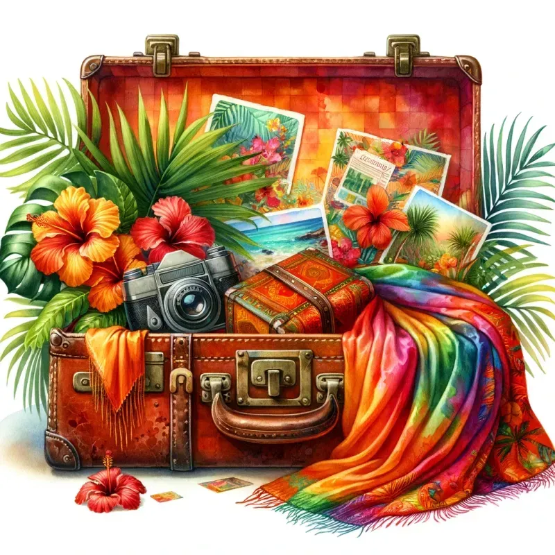 Themed Travel Suitcases DALL·E Prompt | PromptBase