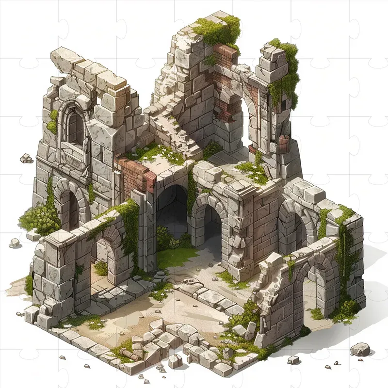 Isometric Medieval Buildings Midjourney Prompt | PromptBase