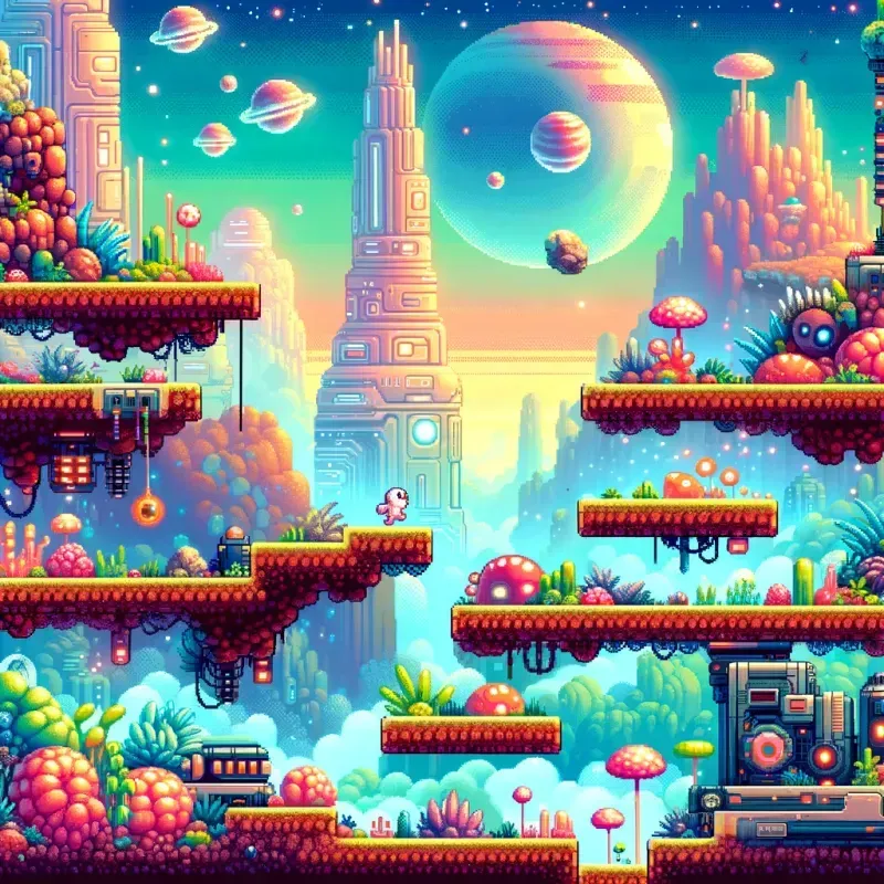 2D Retro Game Art DALL·E Prompt | PromptBase