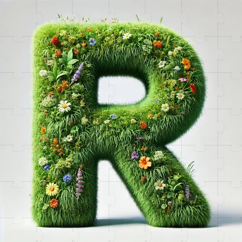 Nature Inspired Alphabets In 3D DALL·E Prompt | PromptBase