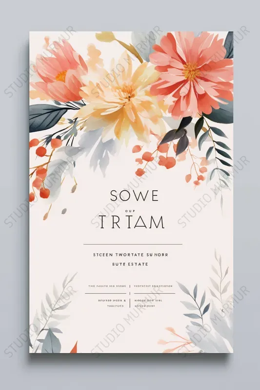 Stylish Wedding Invitations Midjourney Prompt | PromptBase
