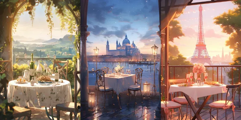 Kawaii Anime Romantic Table Scenes Midjourney Prompt | PromptBase