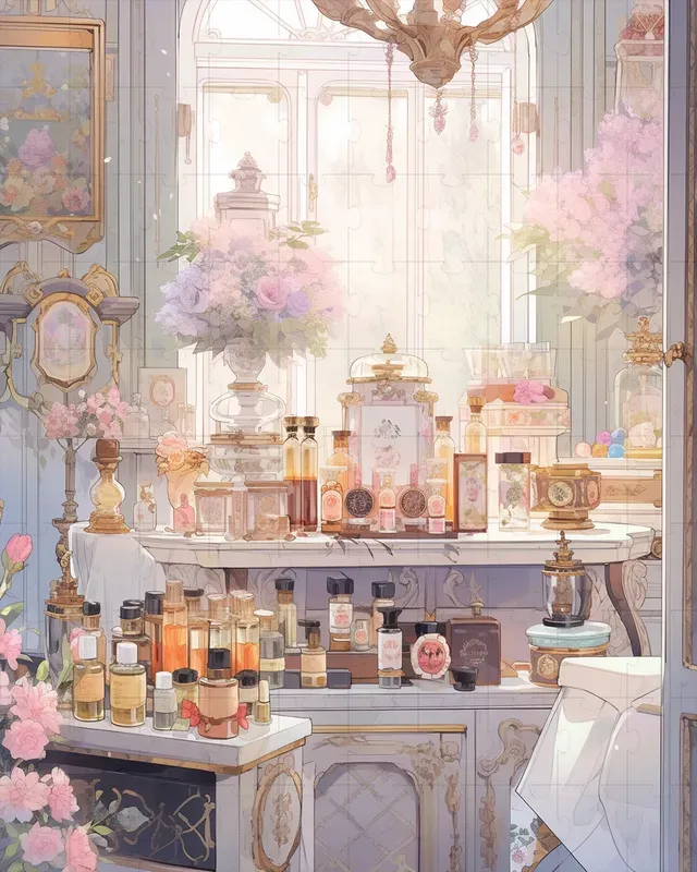 Kawaii Anime Rococo Interior Scenes Midjourney Prompt | PromptBase