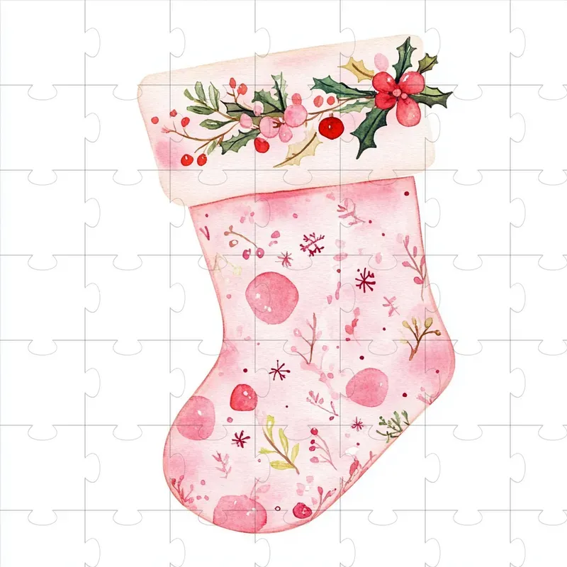 Pink Christmas Watercolor Clip Art Midjourney Prompt | PromptBase