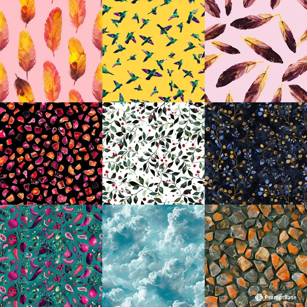 Repeated Objects Digital Art Patterns Midjourney Prompt | PromptBase