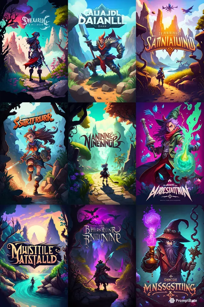 Fantasy Mobile Game Screens Midjourney Prompt | PromptBase