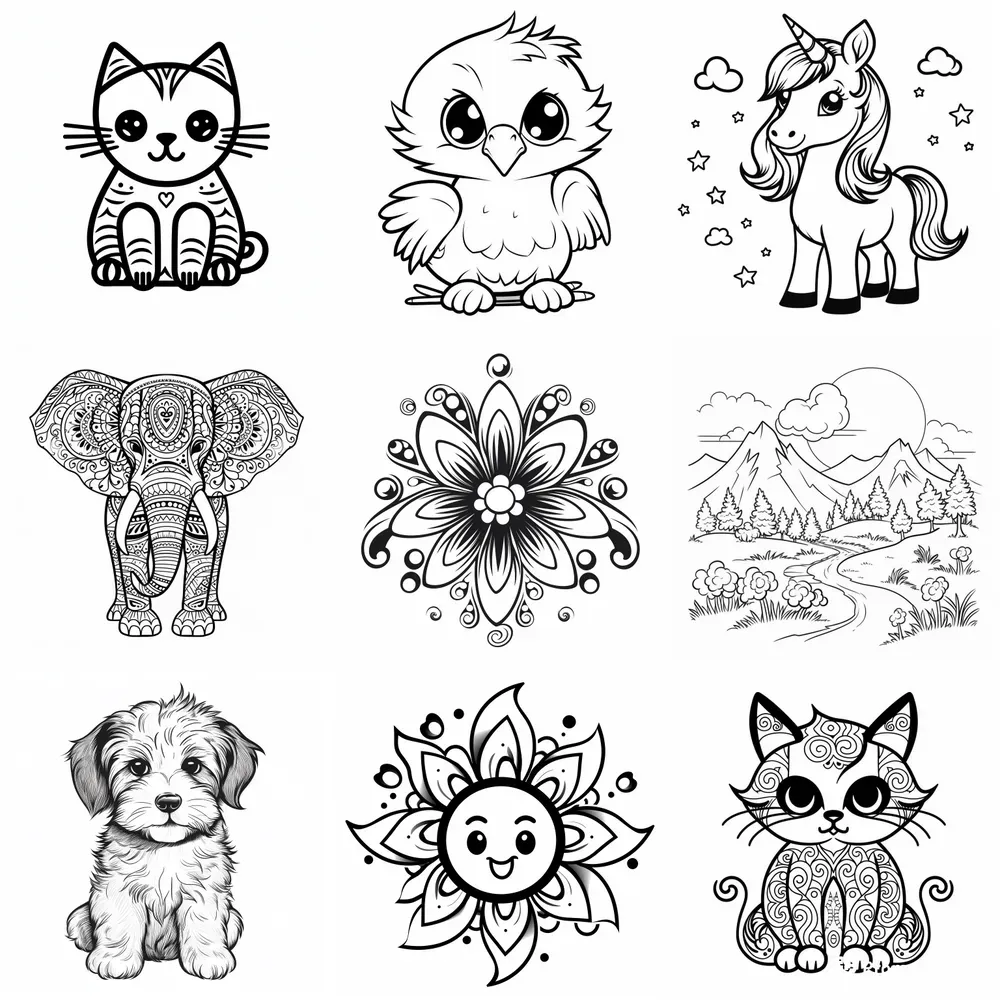 Coloring Drawings For Children Midjourney Prompt | PromptBase