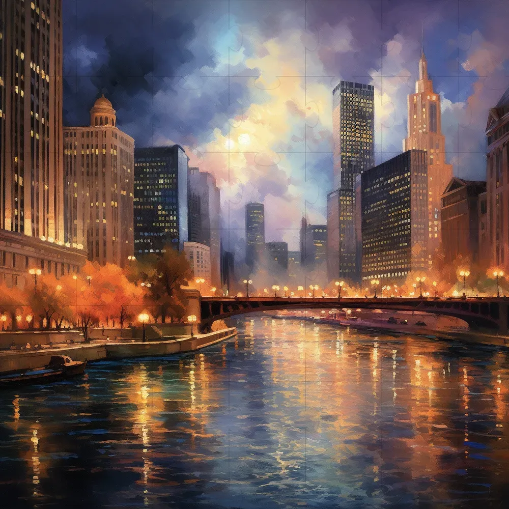 Realistic Cityscapes With Rivers Midjourney Prompt | PromptBase