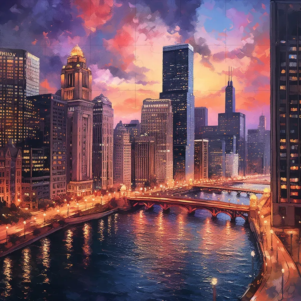 Realistic Cityscapes With Rivers Midjourney Prompt | PromptBase