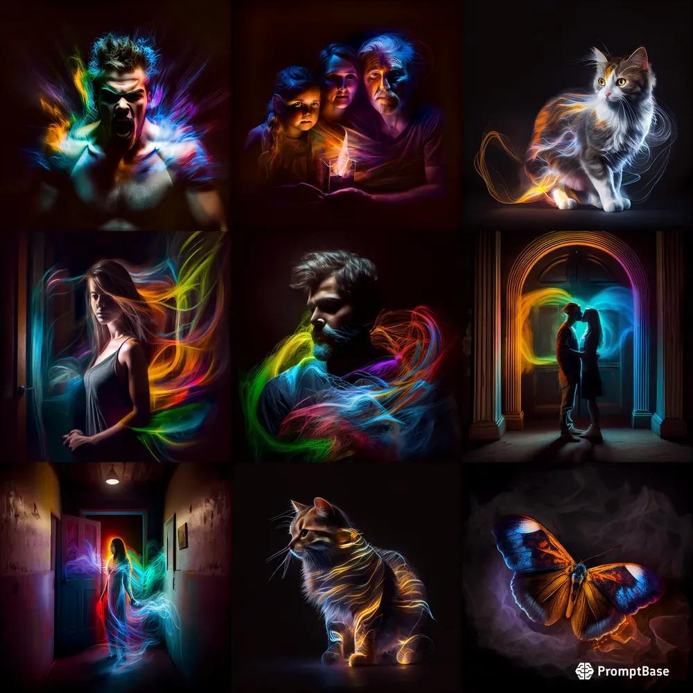 Vivid Light Paintings Midjourney Prompt | PromptBase