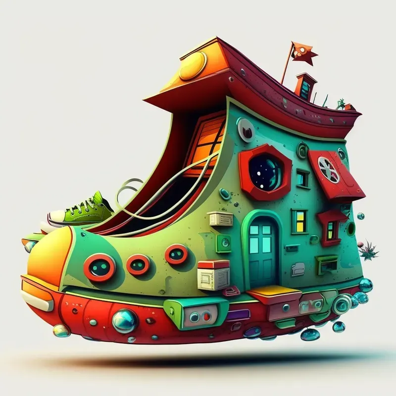 Cartoon Crazy Architecture Icons Midjourney Prompt | PromptBase